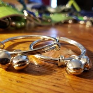 unknown | Accessories | Two Silver Baby Bangel Bell Bracelet | Poshmark